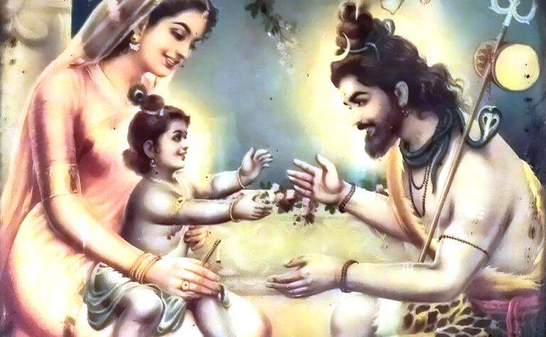 A Divine Encounter: Lord Shiva's Journey to Gokul to Meet Baby Krishna