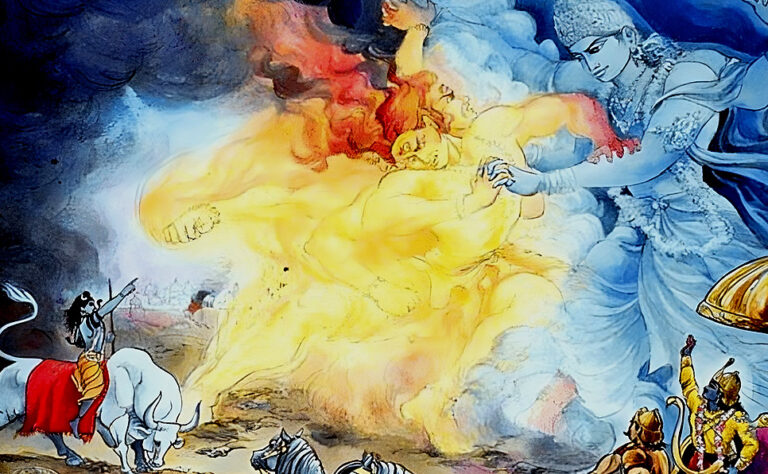 Krishna and Shiva Clash in Battle over Asura King Bana