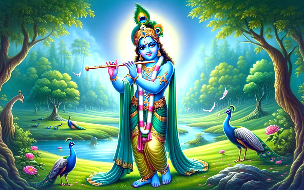The Story Behind Krishna Wearing a Peacock Feather on His Head