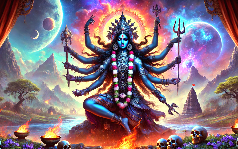 Vishnu in the form of Karanodakasayi, Garbhodakasayi, and Kshirodakshayi