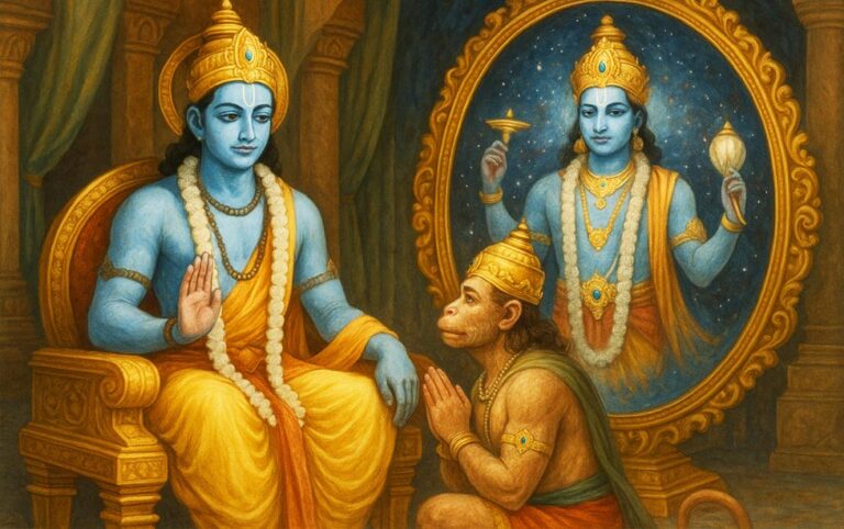 Hanuman’s First Meeting with Mata Sita